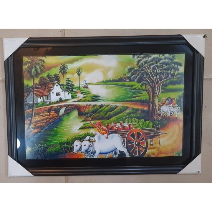 Fiber Art Wooden Frame For Wall Decor With Glass - Photo Frame | Daraz ...