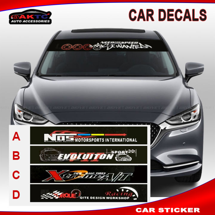 Most Wanted Car Universal Windshield reflective sticker Sport ...