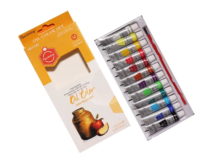 Keep Smiling Oil Color Set (6ML) - 12 Colors | Daraz.com.bd