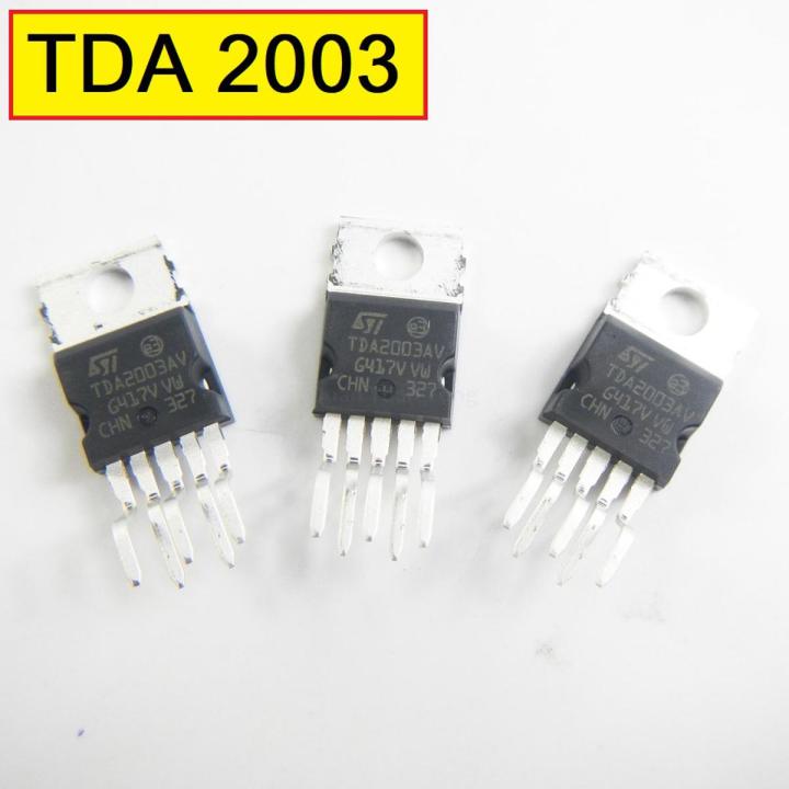 2Pcs- TDA2003A TDA2003 TDA 2003 8V 18V 10W 5 Pin Car Audio Amplifier IC TO-220-5 Package 10 Watt ...