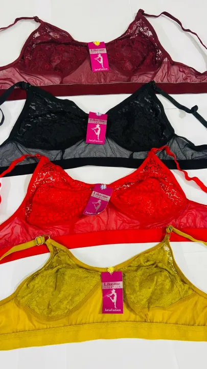 Women's Wear Cotton Easy Net Bra Soft Bra Stylish Bra Comfortable Bra ...