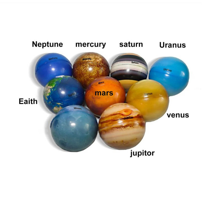 JOY for Children Colorful Solar System Sponge Ball 6.3cm Ball Toy Eight ...