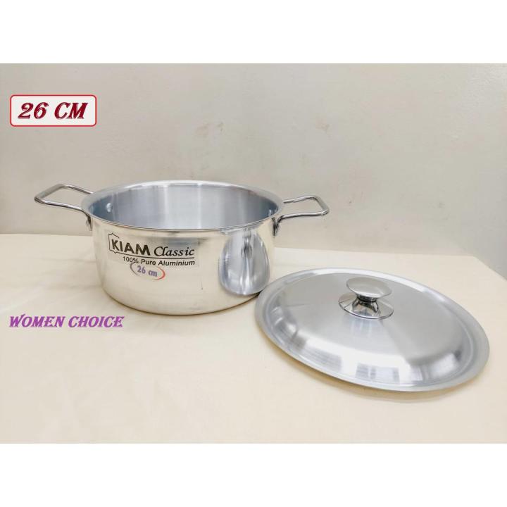 26 cm Kiam Stock Pot Casserole with Lid Aluminium. Pure Aluminium ...