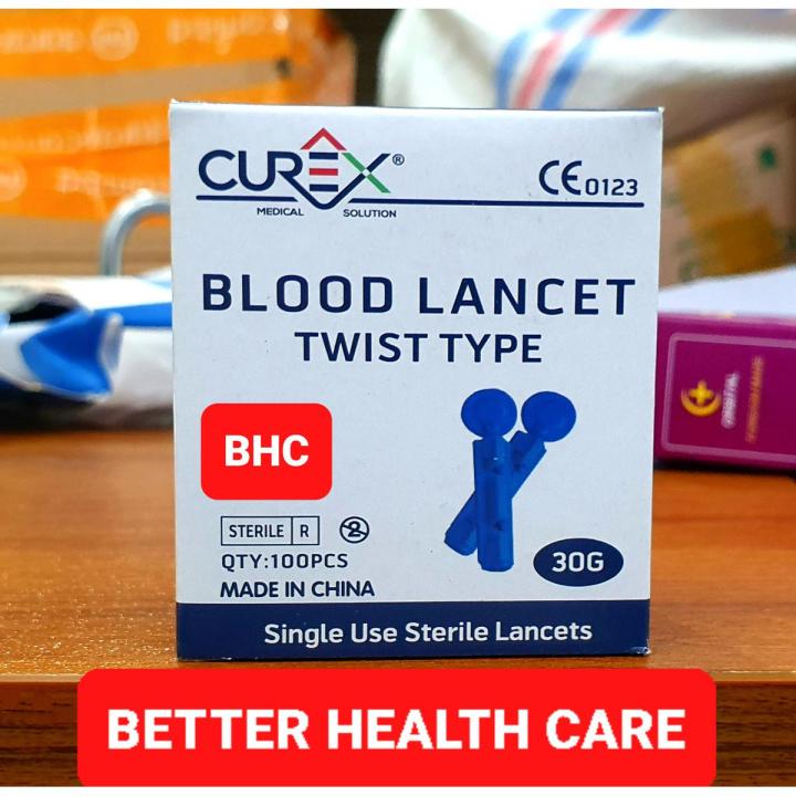 Curex Blood Lancet For Glucometer 100 pcs 1BOX | Daraz.com.bd