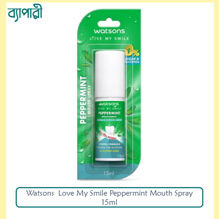 Watsons Love My Smile Peppermint Mouth Spray 15ml | Daraz.com.bd