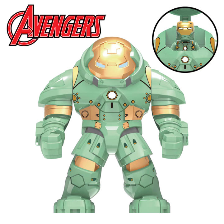 Avengers Superhero Mini Action Figures Blocks Iron Man MK39 Hulkbuster ...