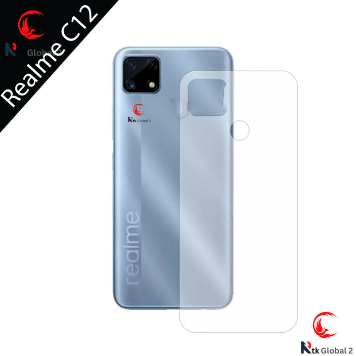 Realme C12 /Premium Hydrogel Clear Back Poly Sticker | Daraz.com.bd