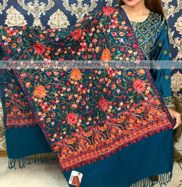 Kashmiri Poshmina Shawl For Women | Cashmere Winter Shal 2024 | Daraz ...
