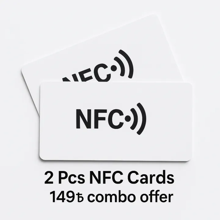 White PVC NFC Cards – NTAG215 Combo Pack (504B) | Daraz.com.bd