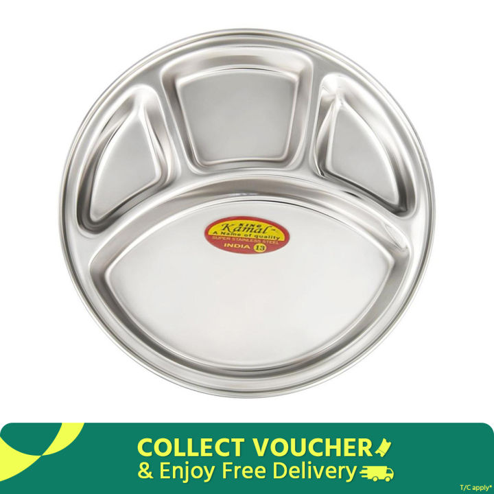 Divided Plate/ Stainless Steel Plate/ Divided Plate 4 Section ...