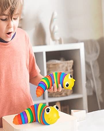 Slug Fidget Toy Sensory Fidget Toys(Multi-Color) | Daraz.com.bd