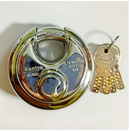 90 mm Stainless Steel ultra disc lock with 14pins Brass Dimple 04 Keys ...