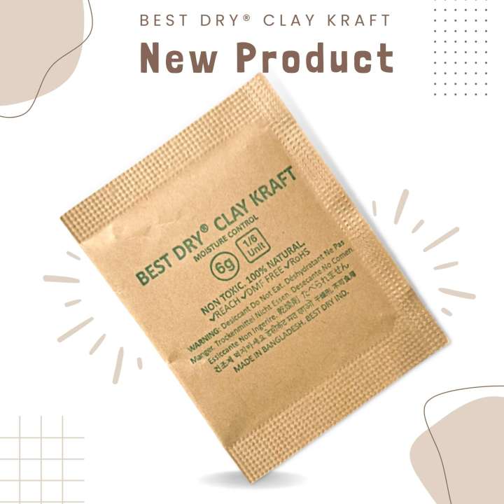 Best Dry Clay Kraft 6 gram 100 pieces, 30% moisture absorption capacity ...