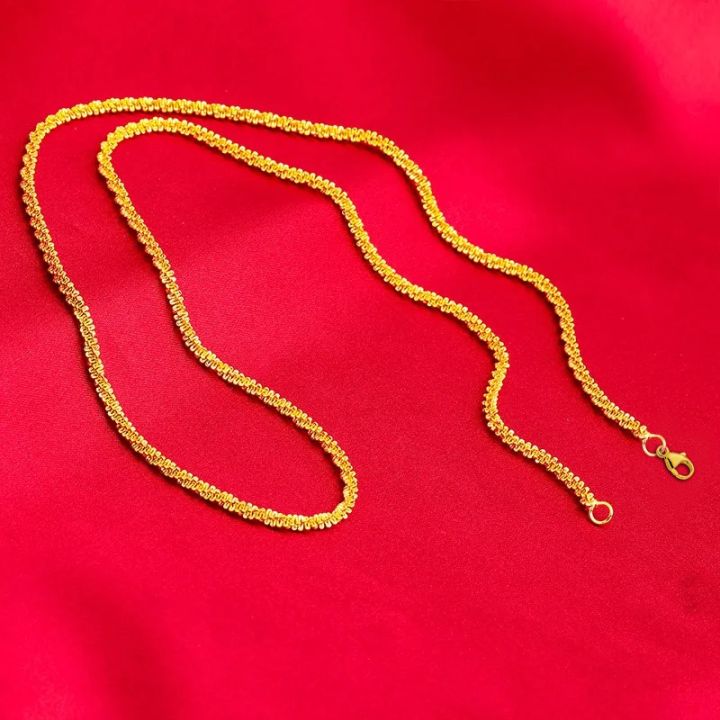 21k Dubai Gold Plating Stylist Necklace Chain For Women | Daraz.com.bd