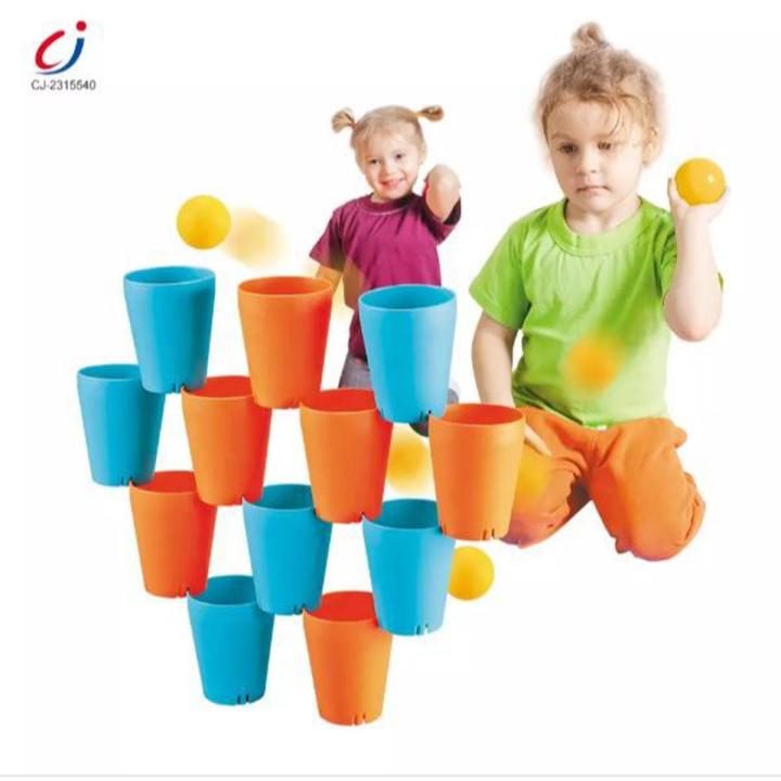 Kids educational toys speed stacking cup 3 in 1 building block pitching ...