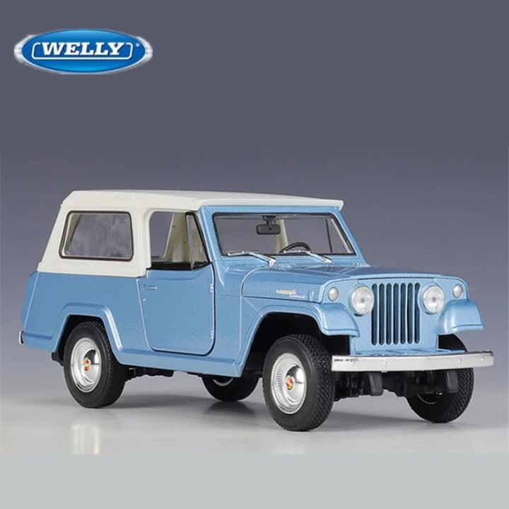 WELLY 1:24 Jeep Jeepster Commando Die-Cast Vehicles Alloy Model Car Toys For Gift Collection ...