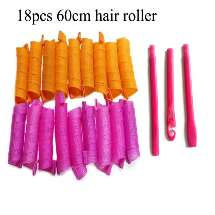18pcs/set spiral Hair curler Rollers plastic Magic hair roller new hair ...