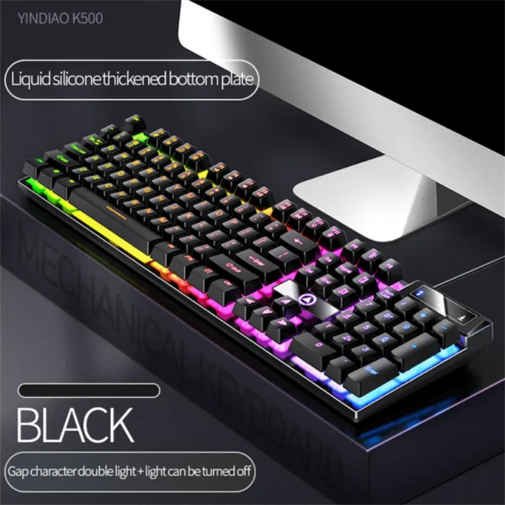 1pc K500 Gaming Mechanical Keyboard 104 Keys Gaming Keyboard Backlit ...