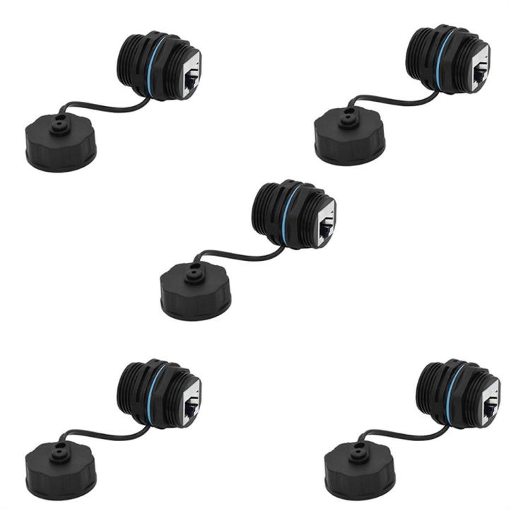 5PCS Panel Mounting RJ45 Waterproof Connector Ethernet LAN Cable ...