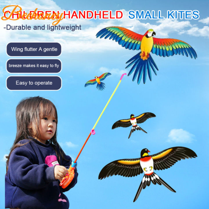 Children Kite With Fishing Pole Easy Flying Cute Cartoon Kite Toys With ...