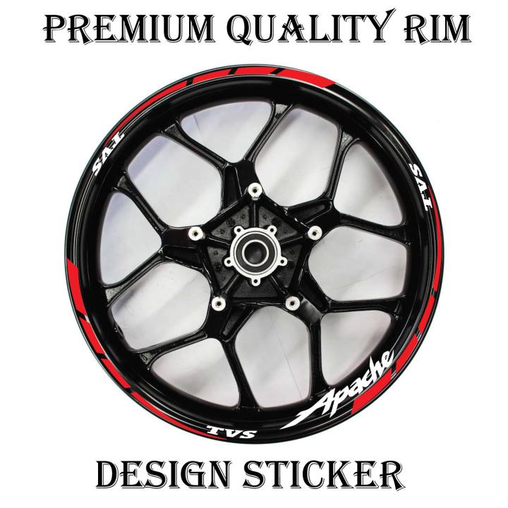 TVS | 4V | TVS Apache sticker | Apache | Apache 4V | RTR | TVS 4V Rim ...