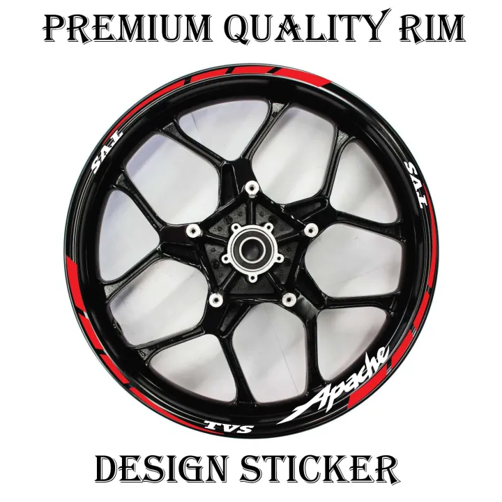 TVS | 4V | TVS Apache sticker | Apache | Apache 4V | RTR | TVS 4V Rim ...