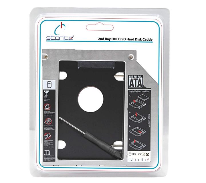 Universal SSD HDD Caddy 12.7mm Aluminum 2nd Hard Disk Drive Caddy Case ...