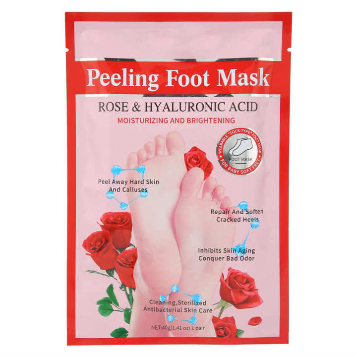 Bo Meng Foot Peel Rose Exfoliating Remove Calluses Dead Skin Nourishing ...