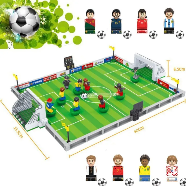 Soccer Field and Basketball Court Building Blocks DIY Table Football ...