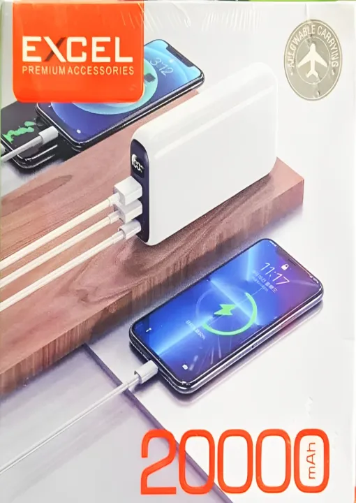 EXCEL 20000 MAH Super Fast Charging Mobile Power Bank with 66W FAST ...