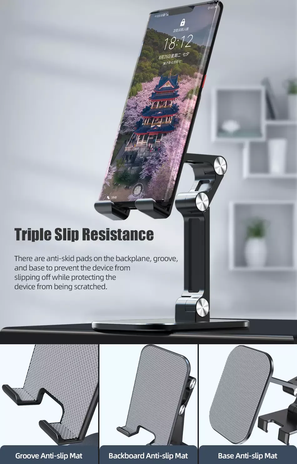 Accezz Adjustable Abs Desk Stand Mobile Phone Holder Multi-Angle ...