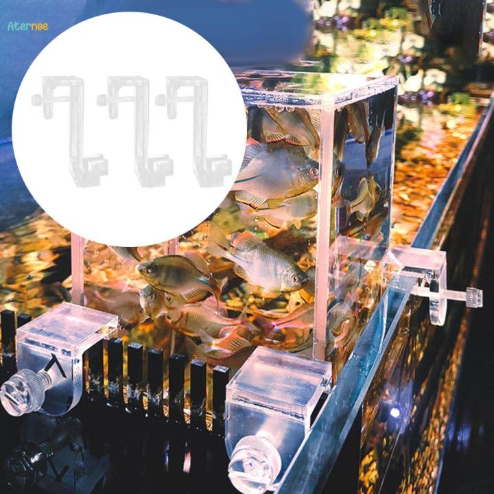 3x Negative Pressure Fish Tank Bracket Clear Landscaping Aquarium ...