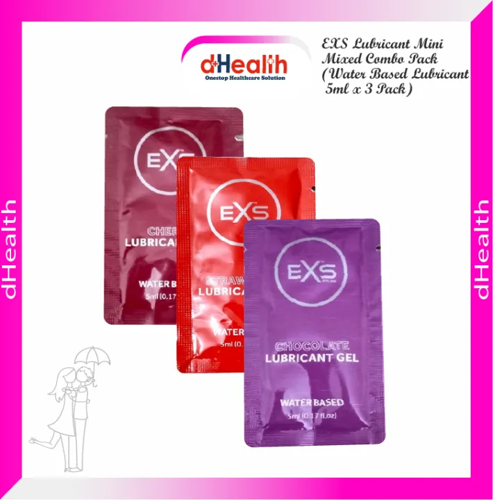 EXS Lubricant Mini Mixed Combo Pack (Water Based Lubricant 5ml x 3 Pack ...