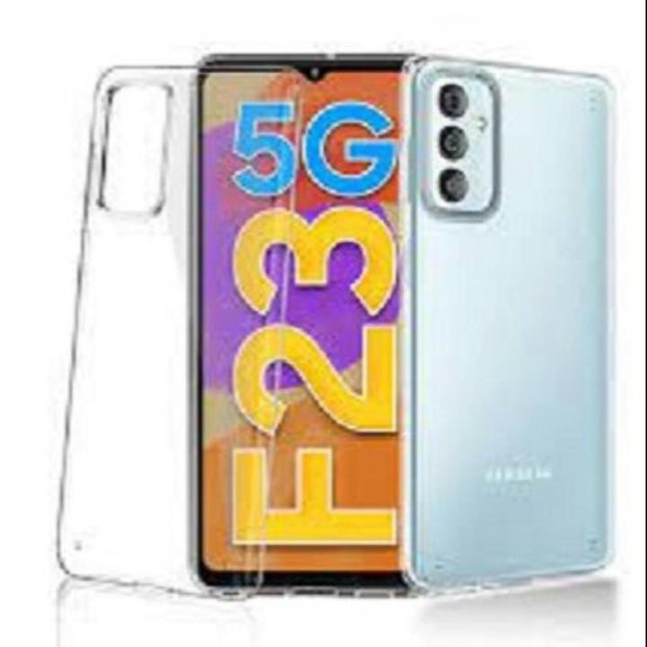 Samsung Galaxy F23 Flexible Clear Transparent Soft TPU Back Case Cover ...