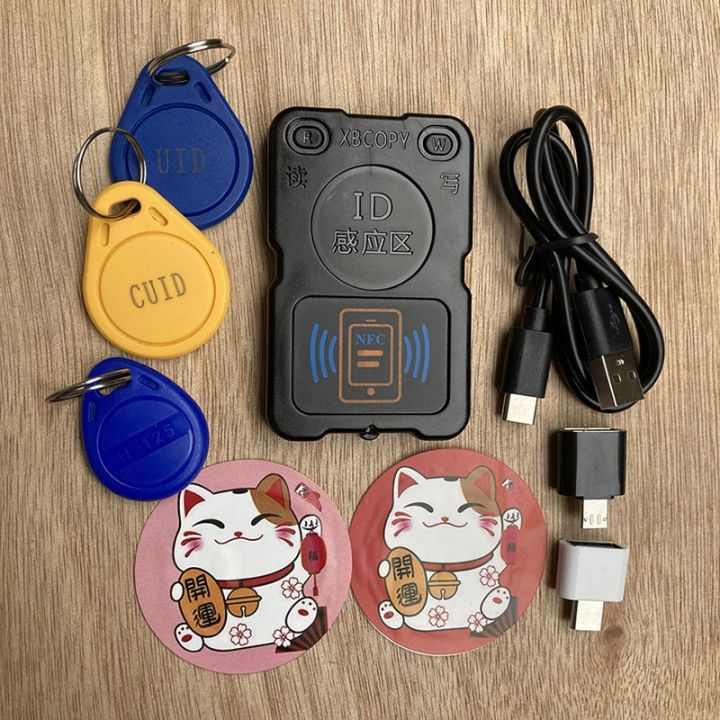 RFID Card Reader Copier Duplicator 125KHz Key fob NFC Smart Card Reader ...