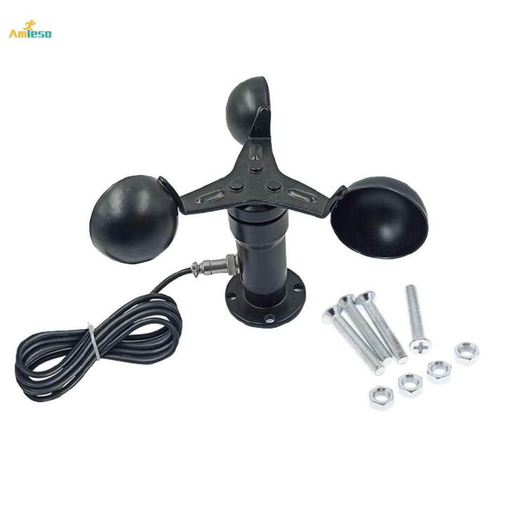 0-10V Output Aluminium Wind Speed Sensor Three Cup Anemometer Gauges ...