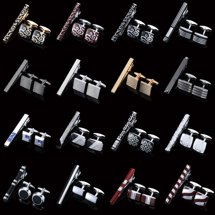 High quality cuff and tie clip set necktie for tie pin for men's gift ...