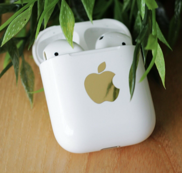 Apple Logo Label Aufkleber Sticker Badge Silver chrome color decal ...