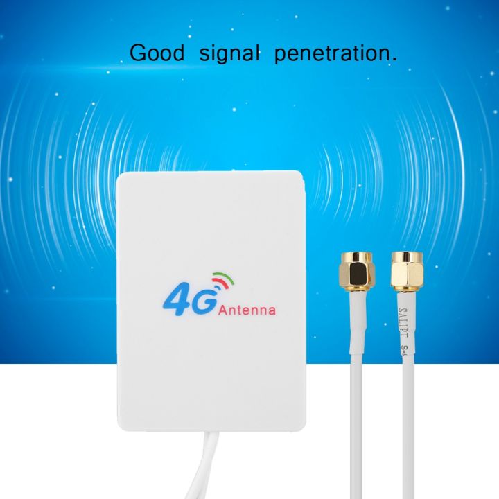 4G LTE Antenna SMA-Male Omni 28dBi Gain Signal Amplifier External Cable ...