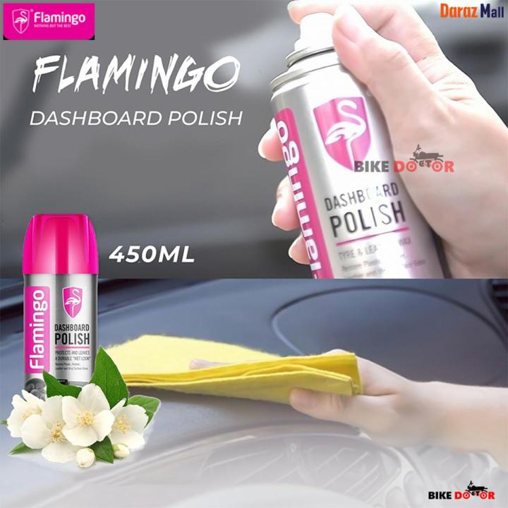 Flamingo Dashboard Polish 450ML Shiny(Fragrance) for Motorcycle and Car ...