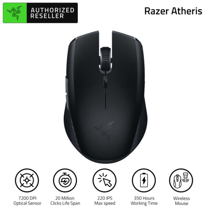 RAZER Atheris Ultimate Wireless Notebook Ergonomic Mouse 7200DPI ...