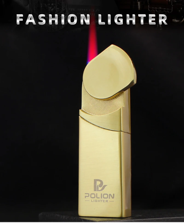 PL182-1 Creative Rotary Rocker Press Gas Lighter Metal Windproof Red ...