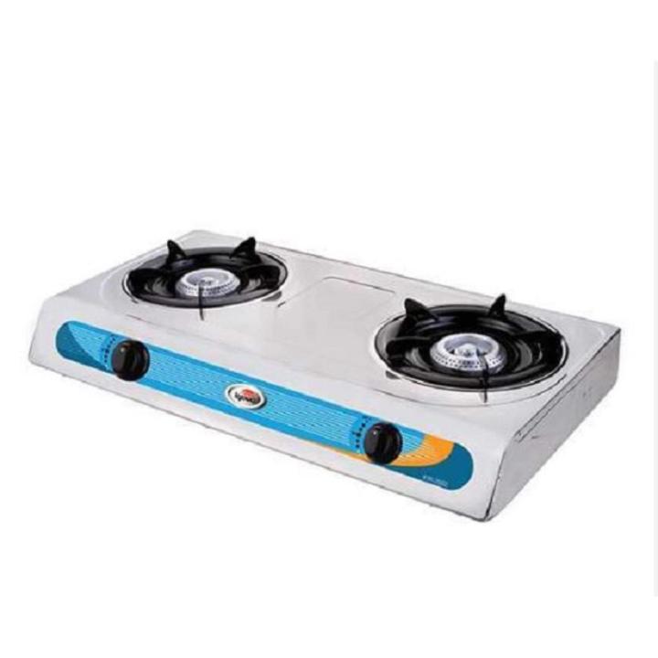 2 Burner Stainless Steel Gas Stove -New Model | Daraz.com.bd