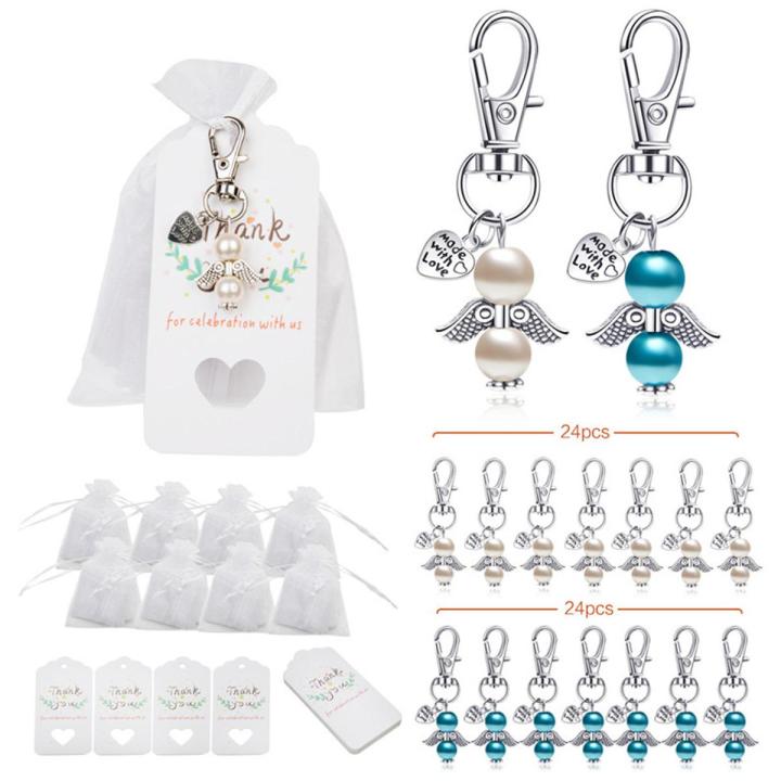 48 Baptism Sets Favor Souvenir Favors Guardian Wedding Angels + Organza ...