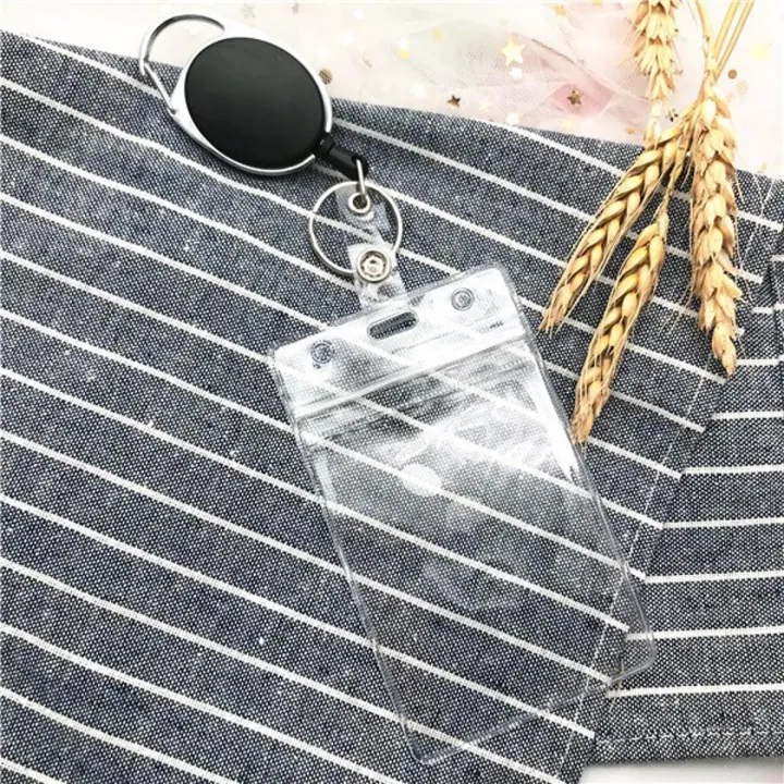 【happy one】1 Pack Women Retractable Business Credit Bus Card ID Badge ...