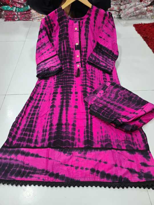 Bexi Voile Batik Stitched Two Piece Shalwar Kameez | Daraz.com.bd