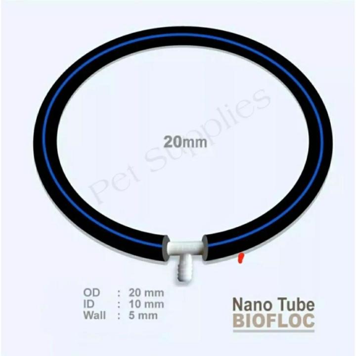 Nano Tube (OD-16/10 MM) with Tee Nozzle for Biofloc Fish Farming Nano ...