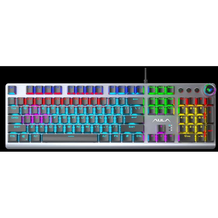 AULA F3018 Dual Touch Switch Mechanical Gaming Keyboard 104 Keys Anti ...
