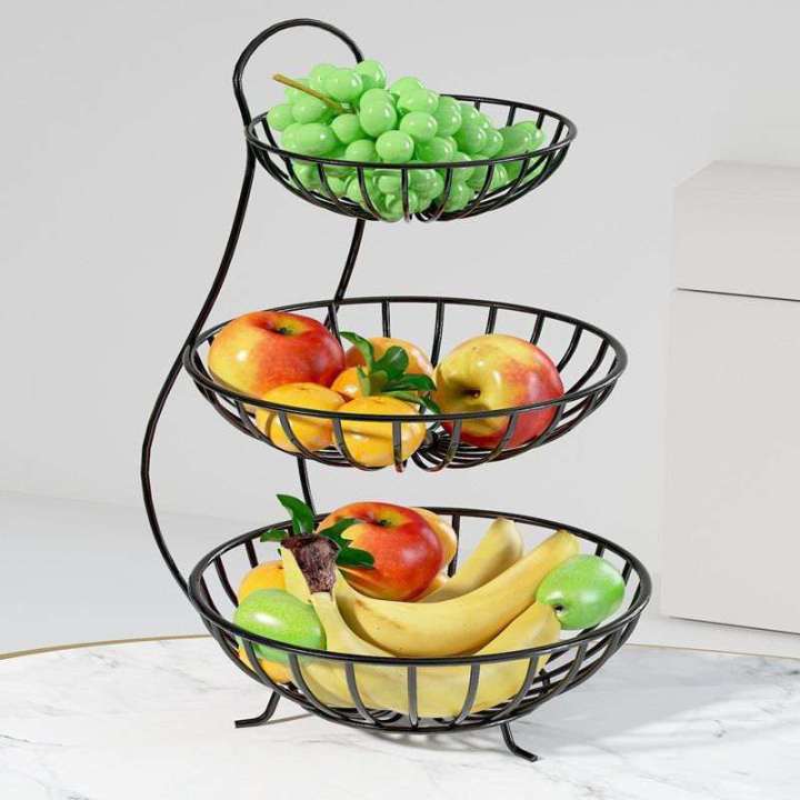 3 Tier Countertop Fruit Basket Fruit Bowls Fruit Racks Fruit Display ...