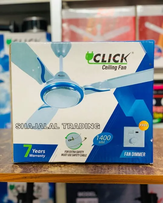 Click Camellia Ceiling Fan 56" Silver Blue | Daraz.com.bd
